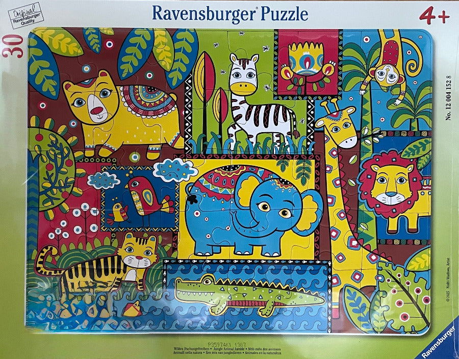 Jungle Animal Jumble 30 Pc Frame Puzzle — Busy Bee Toys