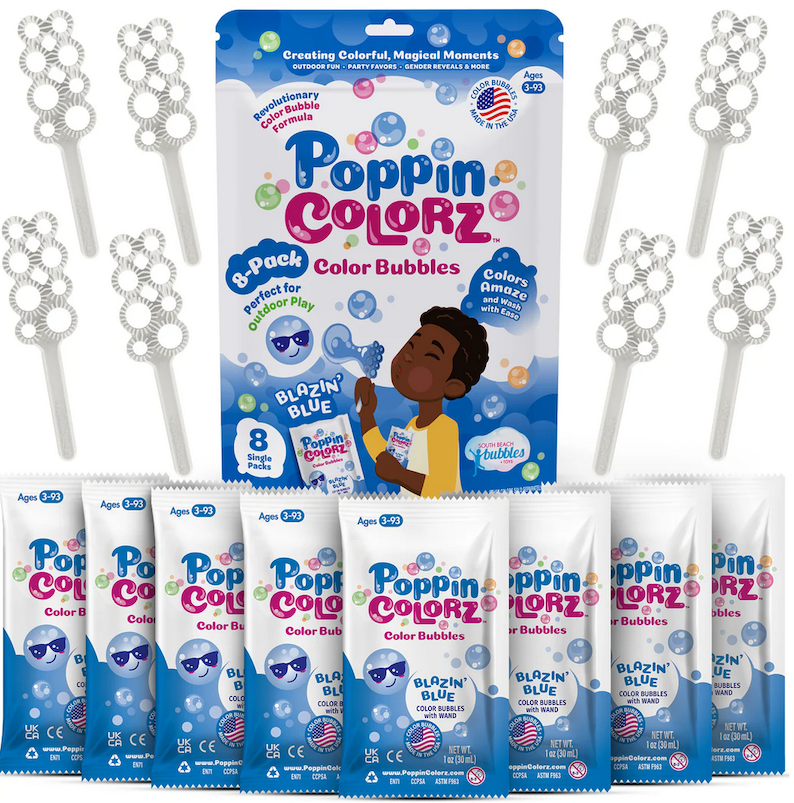 Poppin Colorz Blazin' Blue - 8 Pack — Busy Bee Toys