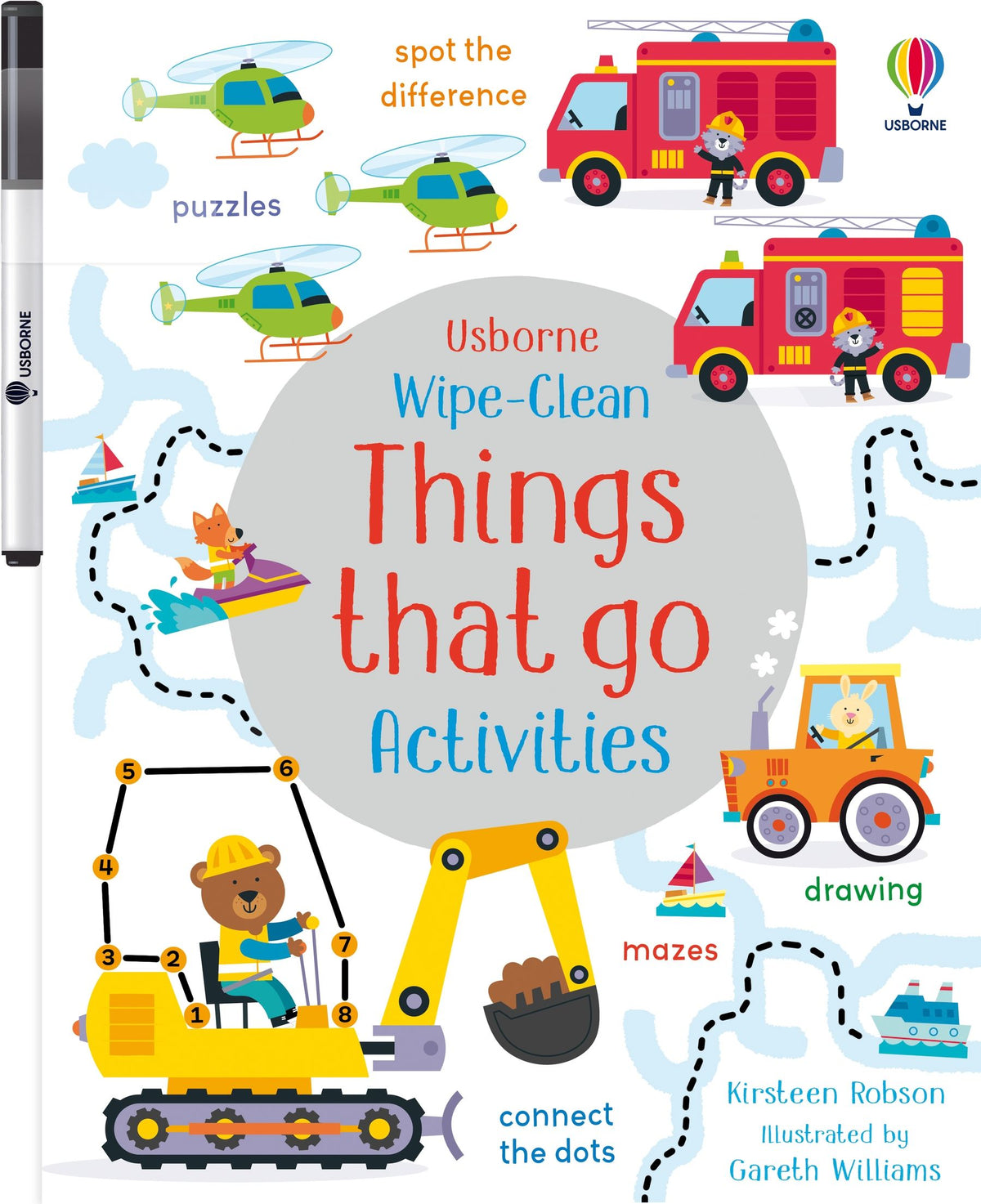 Wipe Clean Things That Go Activities Book — Busy Bee Toys