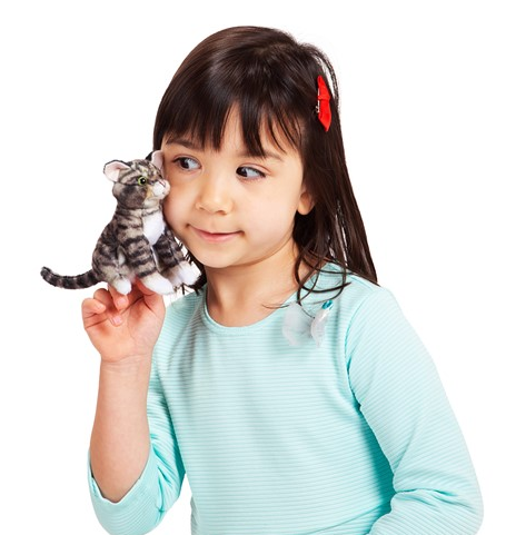 Mini Tabby Cat Finger Puppet — Busy Bee Toys